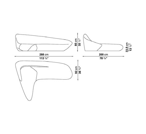 Moon System Sofa Bandb Italia Designed By Zaha Hadid Mohd Shop