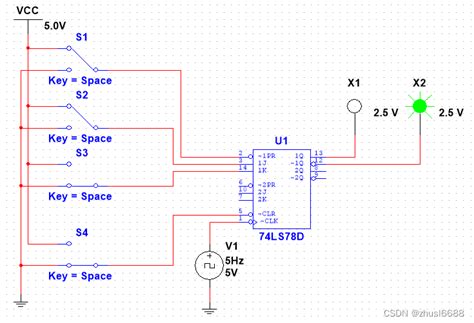 Multisim 仿真应用设计五十二 LS JK触发器应用仿真 CSDN博客