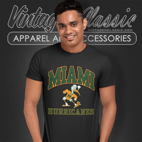Vintage 90s University Of Miami Hurricanes Shirt Vintagenclassic Tee