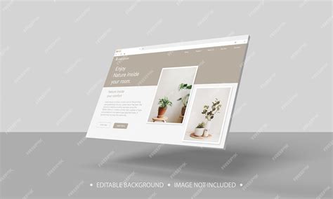 웹사이트 방문 페이지 목업 프리미엄 Psd 파일