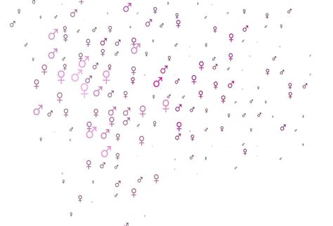 Light Pink Vector Pattern With Gender Elements 11580799 Vector Art At