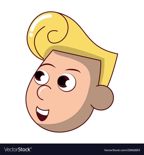 Cupid Face Cartoon Royalty Free Vector Image Vectorstock