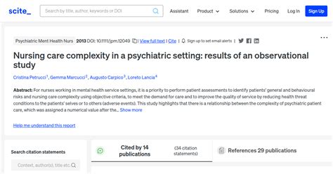 Nursing Care Complexity In A Psychiatric Setting Results Of An