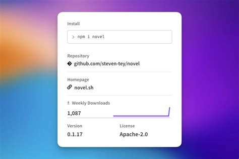 Novels Typescript Sdk Just Crossed 1k Npm Downloads 🚀 ~ Npm I Novel Steven Tey