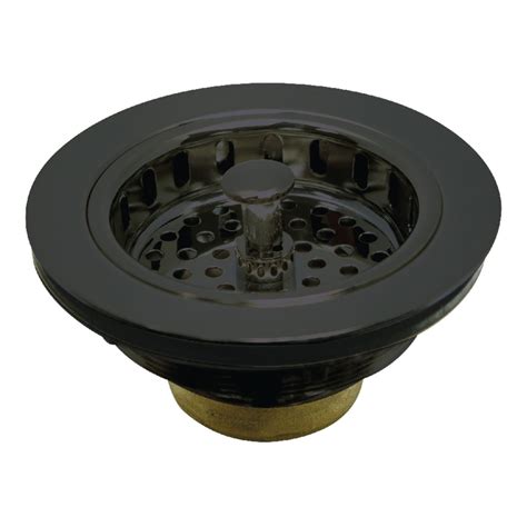 Kingston Brass Water Onyx Kitchen Sink Basket Strainer In Black