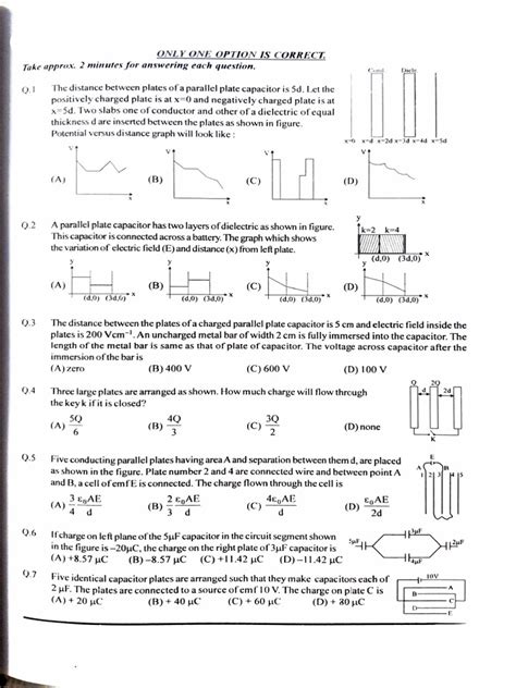 Questions 1 Pdf Capacitor Series And Parallel Circuits