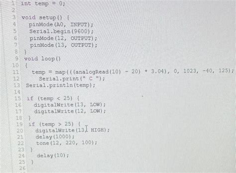 Solved I Need Help Coding The Diagram So If The Temperature