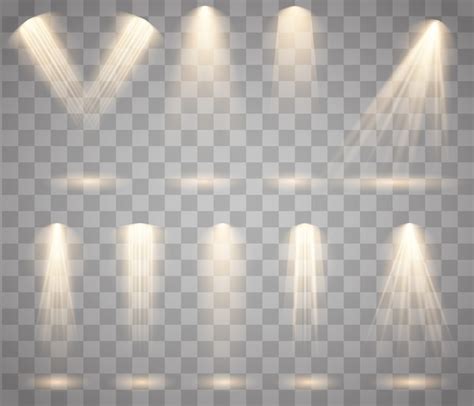 조명 된 스포트라이트 일러스트 프리미엄 벡터