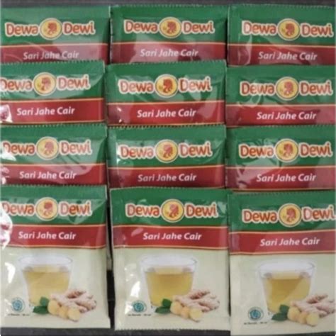 Jual Sari Jahe Instan Dewa Dewi Sari Jahe Cair Sachet Isi 12 X 30ml Wedang Jahe Instan