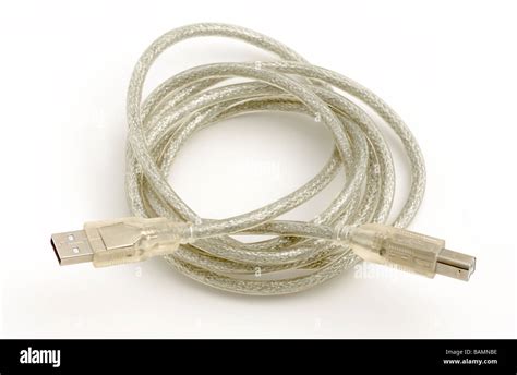 Usb Cable Isolated On White Background Stock Photo Alamy