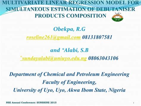 Multivariate Linear Regression Model For Simulaneous Estimation Of Debutaniser Products