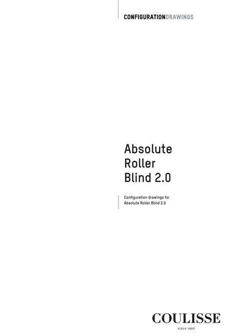 Coulisse Configuration Drawing For Absolute Roller Blind Page 98 99