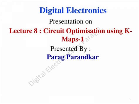Digital Electronics Circuit Optimisation Using K MAPs I PowerPoint Slides LearnPick India