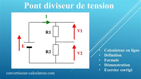 Pont Diviseur De Tension Calcul Et Exercices Corrig S