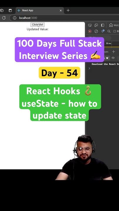 54 How To Update State Of React App With Usestate Hook Reactjs Shorts Coding Youtube