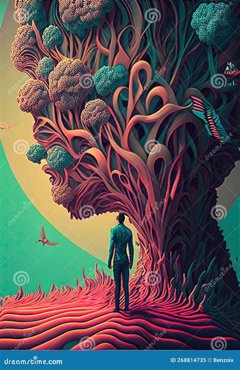 Surreal Desert Landscape Metaphors Modern Minimal Abstract Background