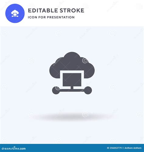 Cloud Computing Icon Vector Filled Flat Sign Solid Pictogram Isolated On White Logo