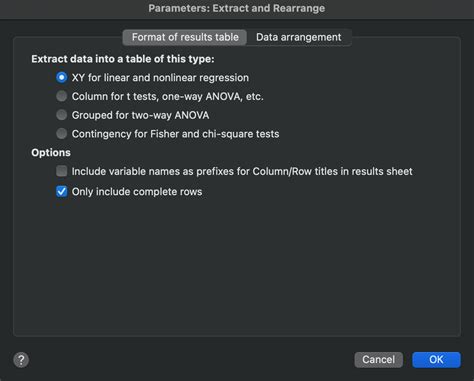 Graphpad Prism 10 User Guide Extract And Rearrange From Multiple