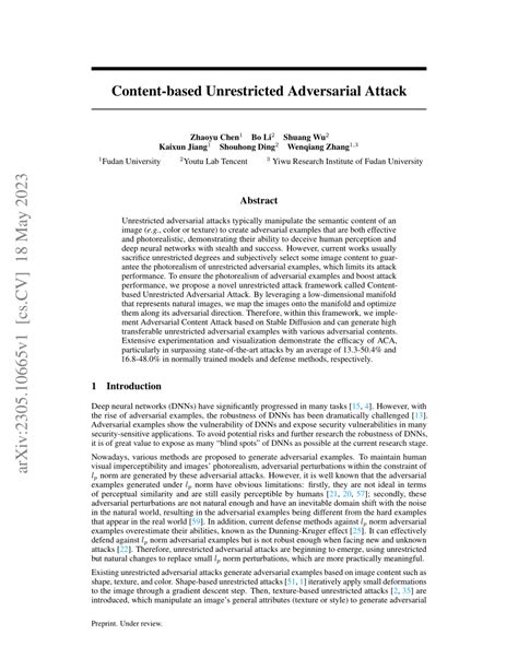Pdf Content Based Unrestricted Adversarial Attack