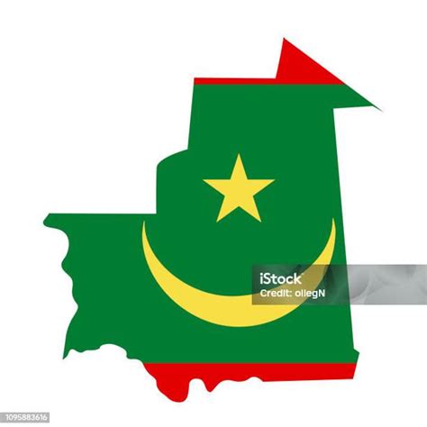 내부 플래그와 모리타니의 지도입니다 모리타니 아 지도 벡터 일러스트 레이 션 0명에 대한 스톡 벡터 아트 및 기타 이미지 0명 국가 지리적 지역 기 Istock