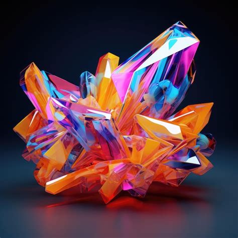 Premium Ai Image Radiant 3d Polygon Extrusion
