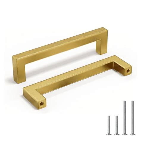 Numhew 5 In Gold Cabinet Pulls 30 Pack Brushed Brass Cabinet Pulls