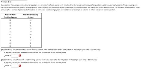 Solved Problem 2 21 Suppose That The Average Waiting Time Chegg Com
