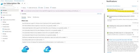 Deleting Azure Recovery Services Vault Failed