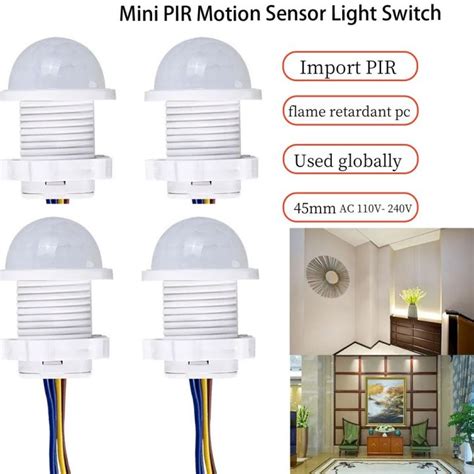 Mini Pir Motion Sensor Light Switch Ac 110v 240v Human Body Pir Infrared Detector Auto On Off