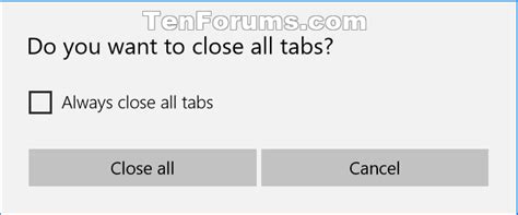 Turn On Or Off Ask To Close All Tabs In Microsoft Edge In Windows 10