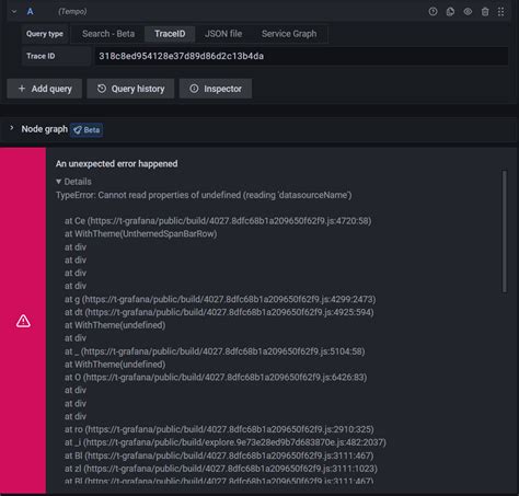 tempo traces not viewable in grafana 9 0 2 · issue 51955 · grafana
