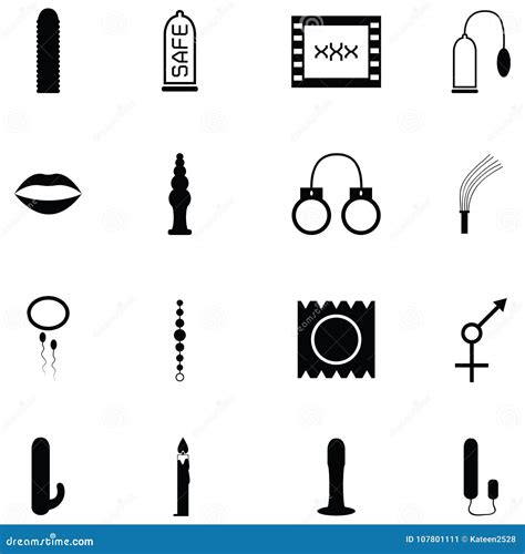 Sex Toy Icon Set Stock Illustration Illustration Of Erotic 107801111