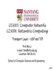 Understanding Computer Networks Transport Layer UDP And TCP Course Hero