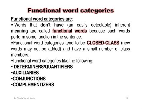 Syntactic Categories By Dr Shadia Yousef Banjar Ppt [compatibility Mode] Pdf