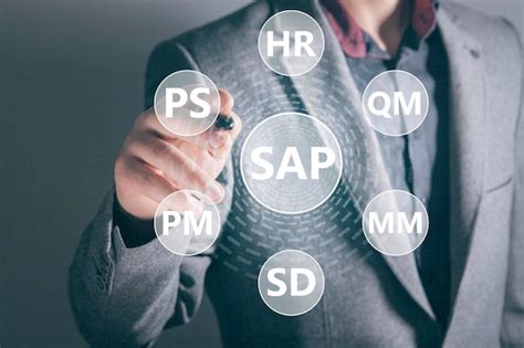 인터넷 비즈니스 기술 및 네트워크 개념 가상 화면 데이터 센터에 대한 Sap 시스템 소프트웨어 자동화 개념 프리미엄 사진