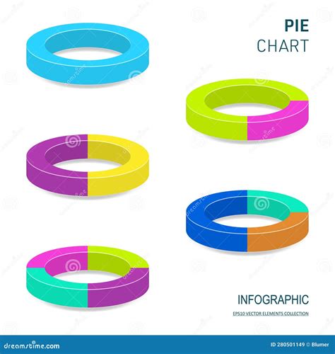 Vector Business Pie Chart Design Elements Isolated Stock Vector