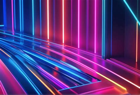 Premium Photo Beautiful 3d Rendering Rgb Lighting Background With