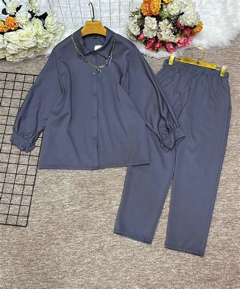 Azye Huda طقم قطعتين 🔆 قميص مع بنطرون خامه دابل السعر