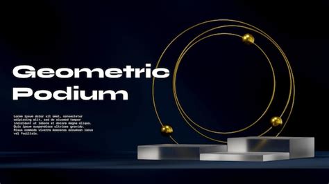 3d визуализация макета пространства размытие стеклянного прямоугольника подиума в пейзаже с