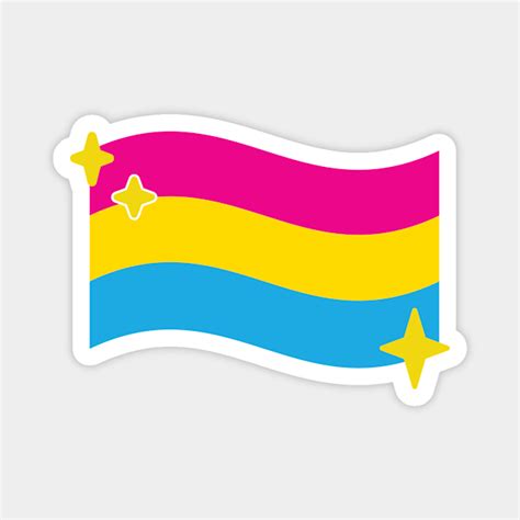 Pansexual Pride Flag Sparkle Emoji Pansexual Magnet Teepublic