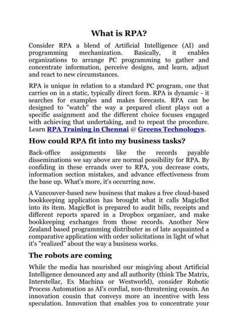 PPT What Is RPA PowerPoint Presentation Free Download ID