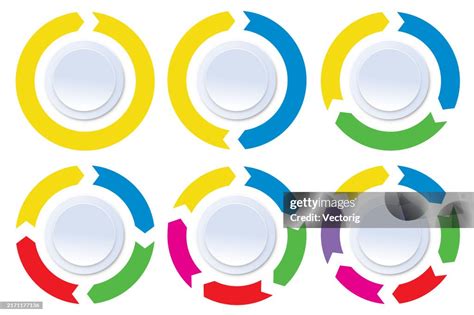 Multicolored Circular Charts For Infographics And Data Visualization High Res Vector Graphic