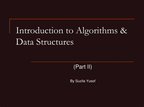 Ppt Introduction To Algorithms And Data Structures Powerpoint