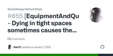 Equipmentandquickslots Dying In Tight Spaces Sometimes Causes The
