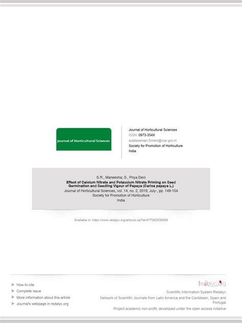 Papaya 5 Pdf Seed Germination