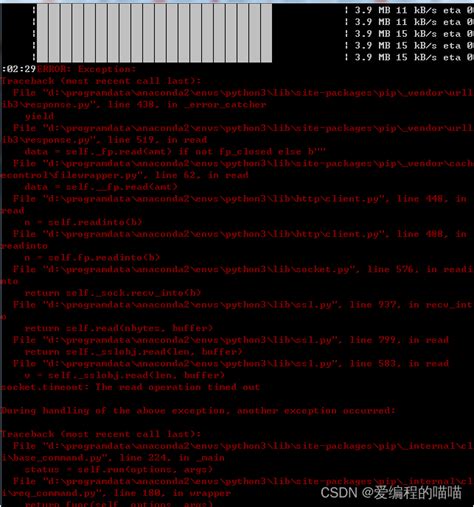 Pip Install Timeout错误解决方案