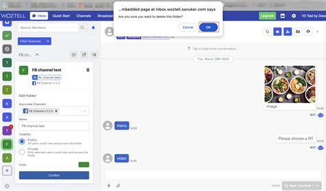 Folder Management In Inbox Integration Woztell Platform Documentation