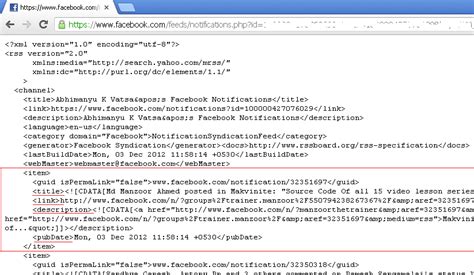 Facebook Rss Feed Reader In Mvc 4