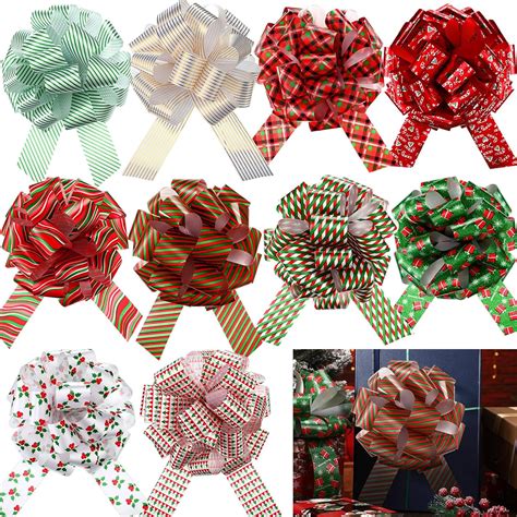 20 Pieces Christmas Large T Bows 9 Inch Assorted Color