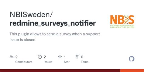 GitHub NBISweden Redmine Surveys Notifier This Plugin Allows To Send